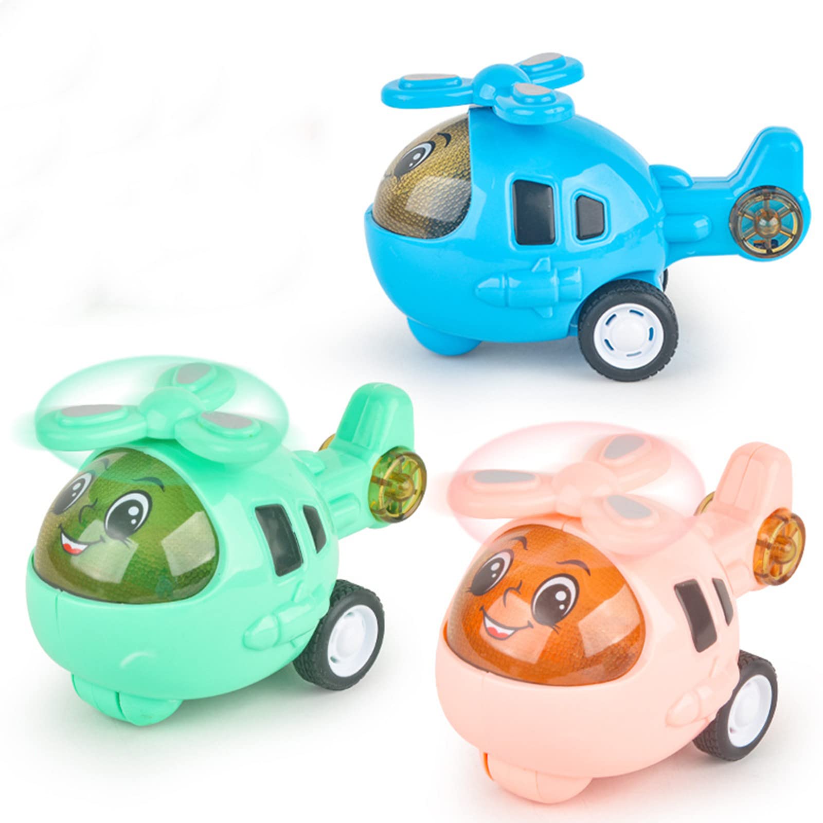 EWTY Household Children's Cartoon Inertial Helicopter Boy Toy Model Bathroom Bath Helicopter Toy (Pink)