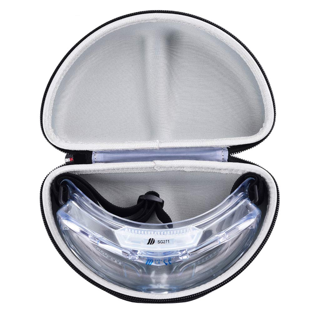 Comecase Hard Shell Case Storage for DEWALT DPG82-11/DPG82-21/ DPG82-11C/ DPG82-21D Goggle, Uvex Stealth OTG Safety Goggles Glasses with Anti-Fog/Anti-Scratch Coating S3970DF