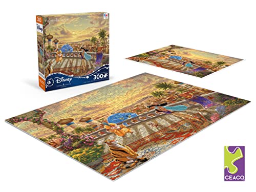 Ceaco - Thomas Kinkade - Disney Dreams Collection - Jasmine Dancing in The Desert Sun - Oversized 300 Piece Jigsaw Puzzle