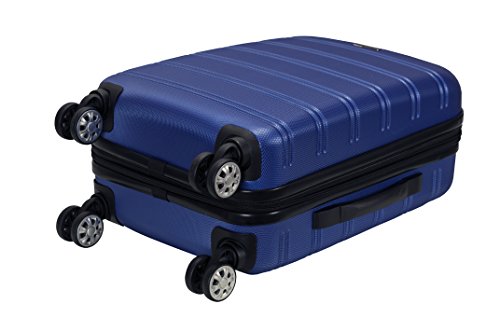 Rockland Melbourne Hardside Expandable Spinner Wheel Luggage, Blue, Carry-On 20-Inch