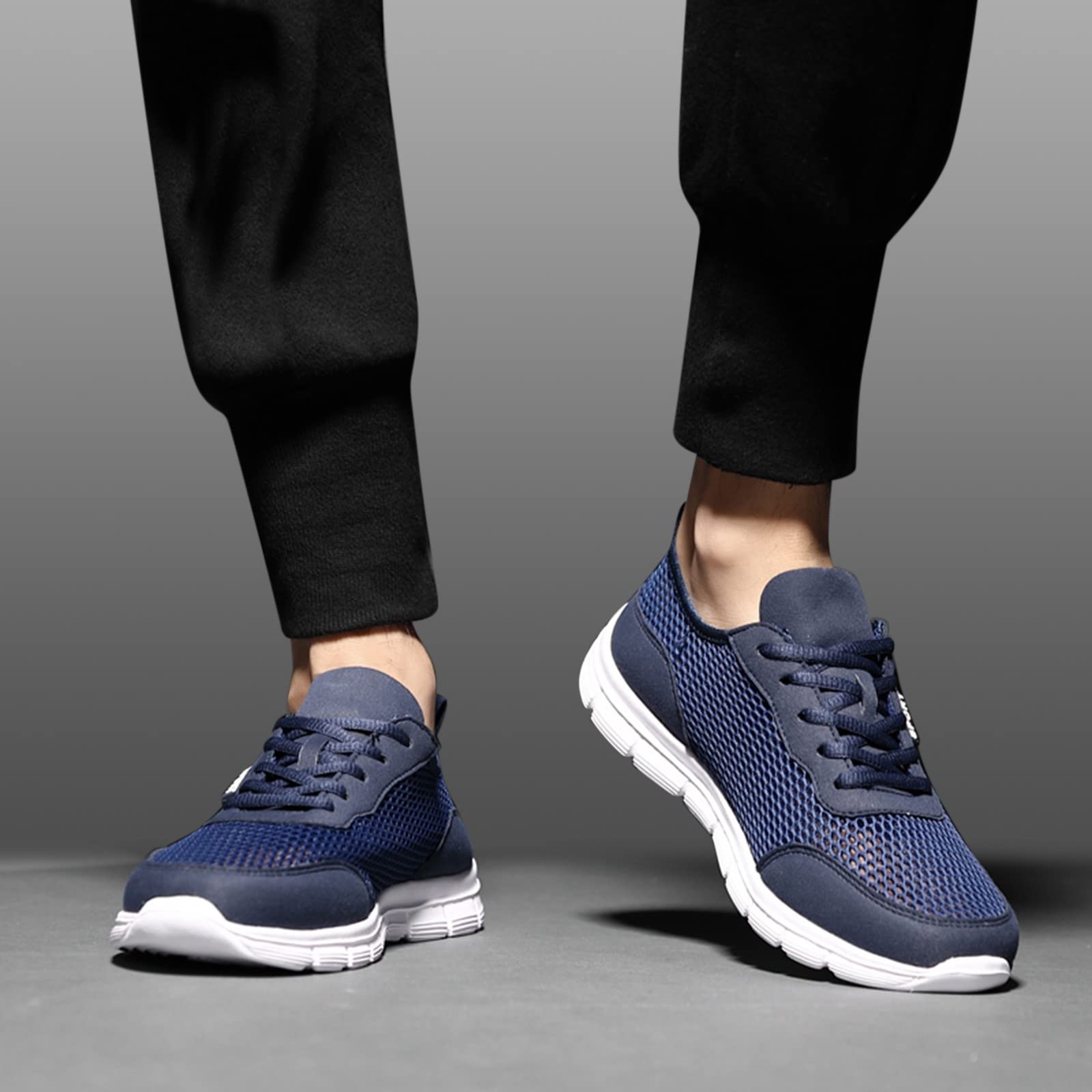 FASDNENDYS Men Summer Lightweight Breathable Casual Shoes Mesh Casual Running Shoes Men's 990 V5 Sneaker Blue