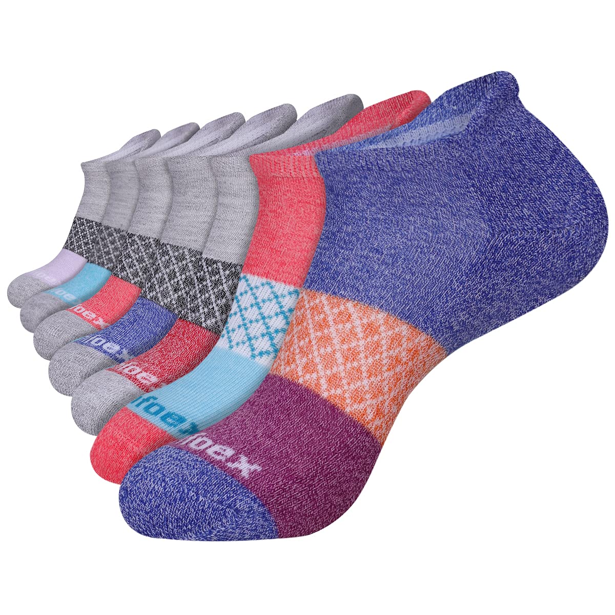 Comfoex Womens Ankle Socks 6/7 Pairs Cushioned Athletic Running Socks with Tab