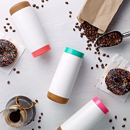 Ello Cole Vacuum-Insulated Stainless Steel Travel Mug, Teal, 16 oz