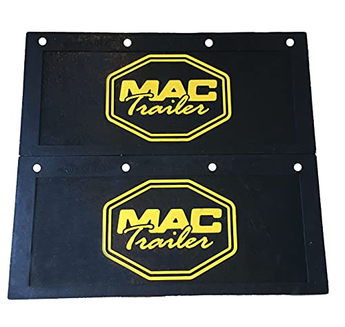 Heavy Duty 24" x 18" MAC Trailer 22352418 Black & Yellow Rubber Mud Flaps-Set