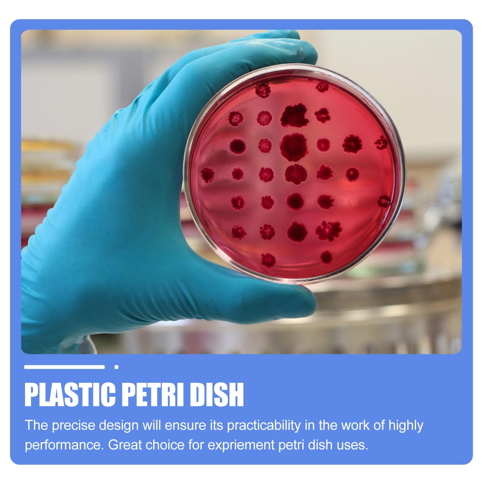 Petri Dishes Agar Plates, Plastic Petri Dish with Lid 70mm Petri Plates for Lab Experiment Biology Microbiology Studies School Teaching, 20pcs