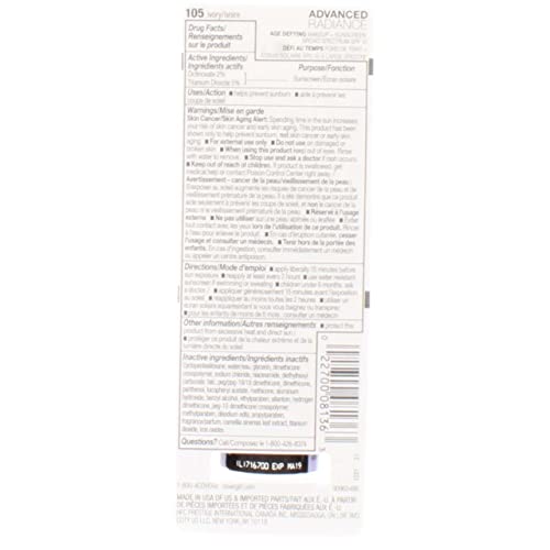 CoverGirl Advanced Radiance Age- Defying Makeup - Ivory (105) - 2 pk