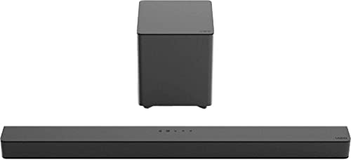VIZO V-Series 2.1 Home Theater Sound Bar with DTS:X, Wireless Subwoofer, Bluetooth, Voice Assistant Compatible, Includes Remote Control - V21-H8 (Renewed)