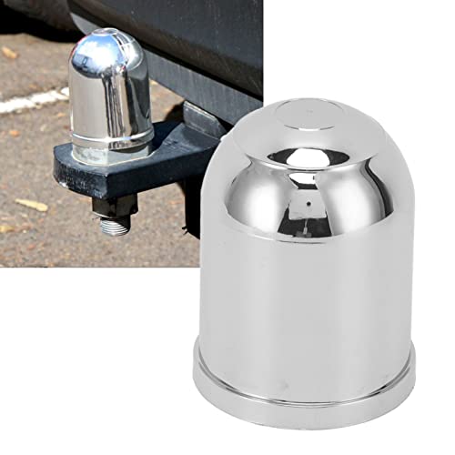 Trailer Hitch Ball Cover,Trailer Ball Coupler Head Cap Chrome Plated Protection Cover ABS Plastic for 50mm 2in 1‑7/8in Hitch Balls
