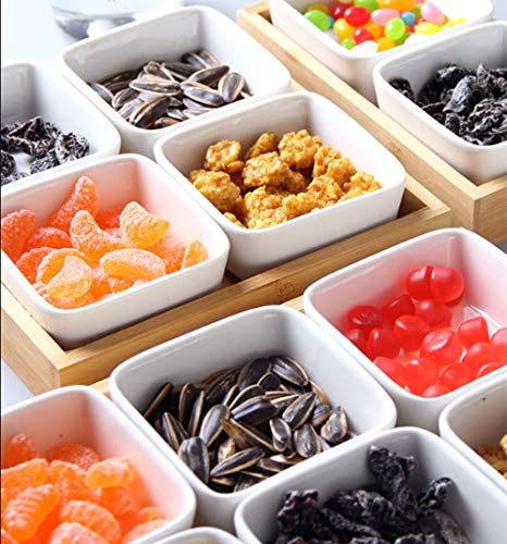 Lawei 12 Packs Ceramic Dip Bowls Set - 3 oz Condiments Server Dishes Mini Bowls Soy Sauce Dish for Sauce, Vinegar, Ketchup, BBQ and Party Dinner