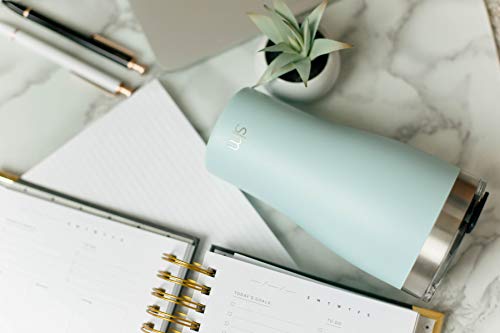 Simple Modern Tumbler with Clear Flip Lid and Straw | Reusable Insulated Water Bottle Stainless Steel Travel Mug | Slim Cruiser Collection | 32oz, Pattern: Carrara Marble
