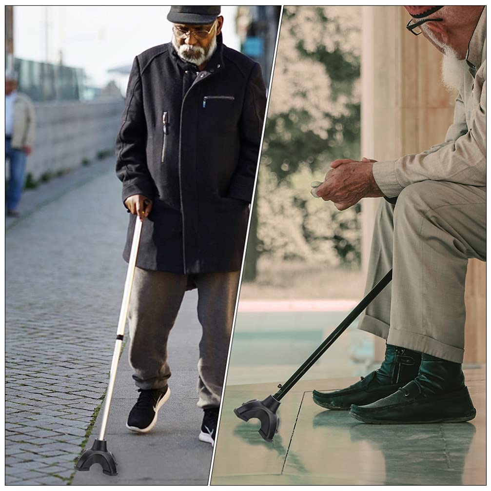 DOITOOL Walking Stick Self Standing Base Replacement for Most Walking Canes Walking Sticks Folding Canes or Offset or Tripod Canes