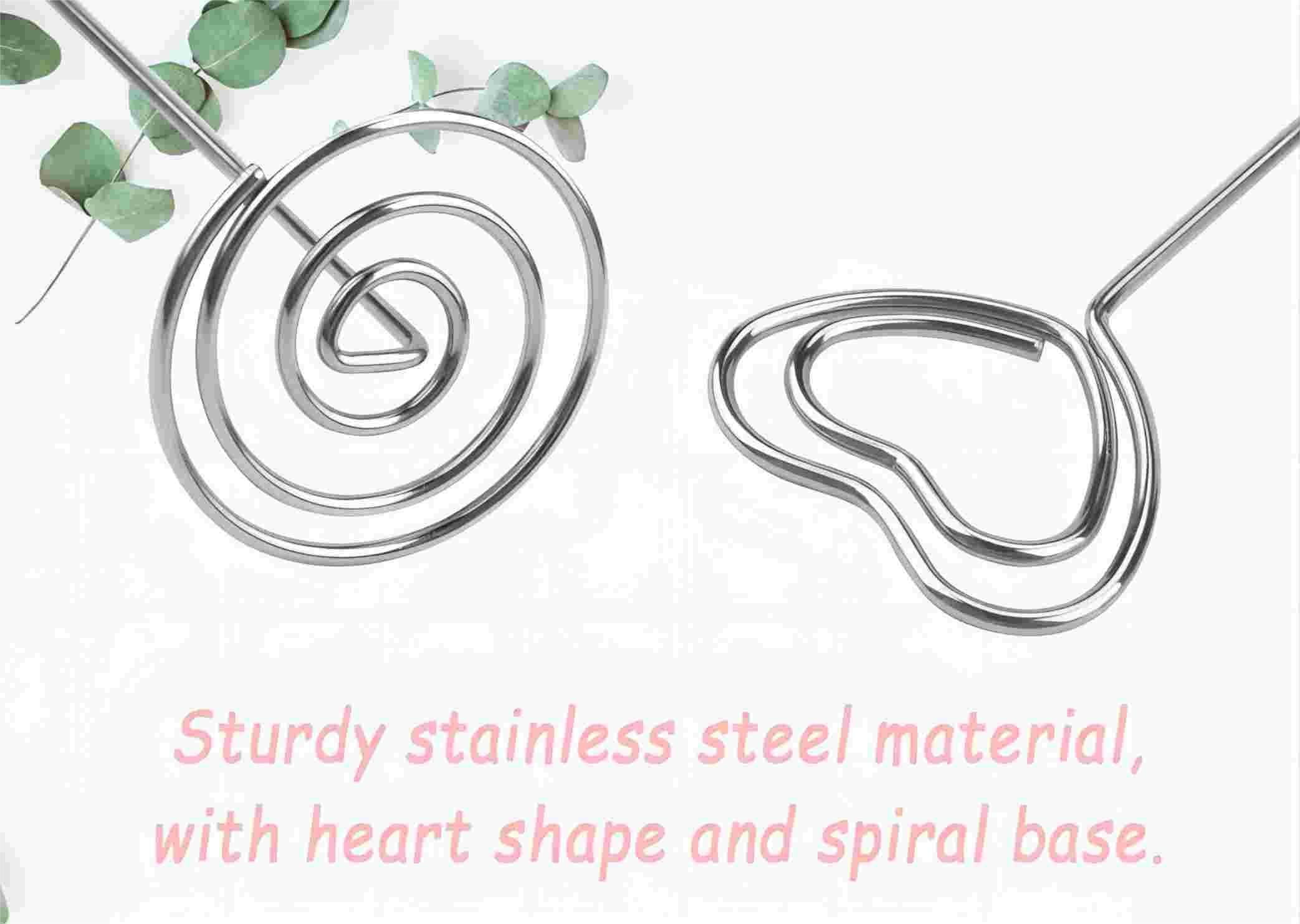 LILINMZ 40 Pcs Table Number Holders Place Card Holder - Sturdy and Durable, Elegant Heart-shaped Design - Perfect for Wedding, Anniversary, and Birthday Parties