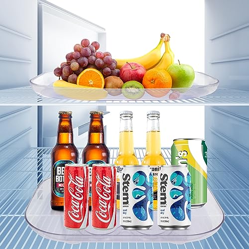 Lazy Susan for Refrigerator, Rectangle Turntable Organizer, Storage Turntable, Clear Lazy Susan for Fridge, Kitchen, Pantry, Cabinet