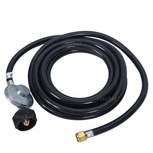 GasSaf 6 Feet Low Pressure Propane Regulator with CSA Certified LPG Hose Most LP Gas Grill, Heater and Fire Pit Table,3/8 Female Flare Nut
