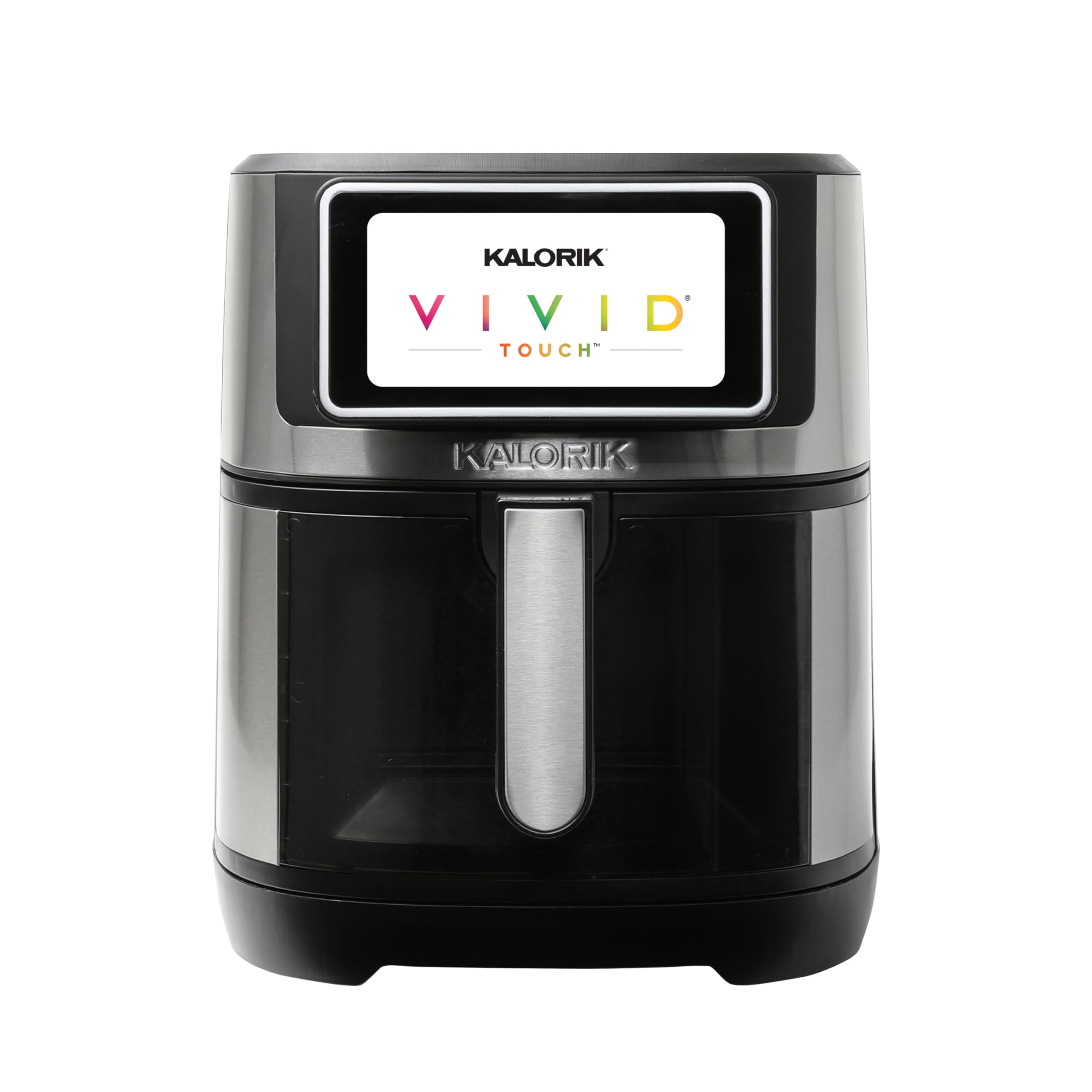 Kalorik VIVID TOUCH 7 Quart High-Resolution Touchscreen Air Fryer with Window, Stainless-Steel
