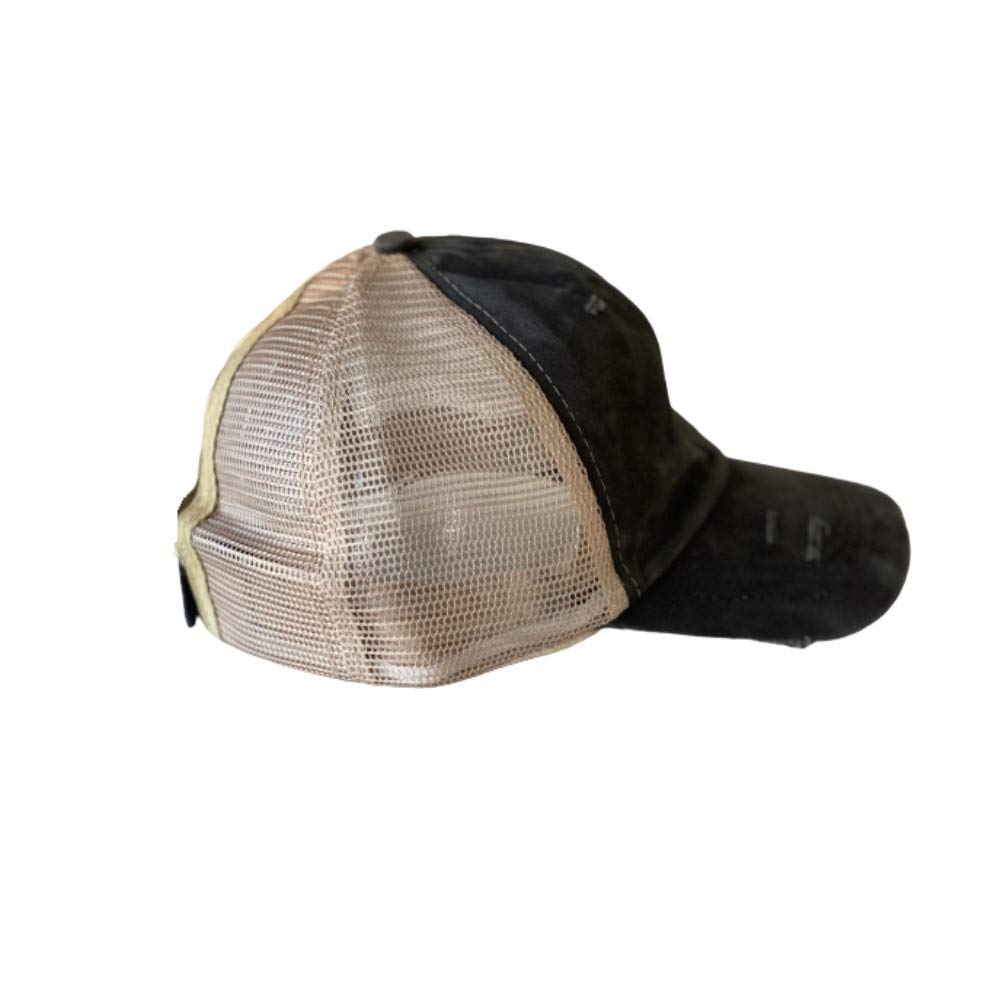 Criss Cross Ponytail Hat Washed Distressed Mesh Womens Baseball Cap Dad Hat Ponytail Hat for Women
