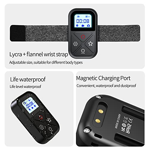 Smart Wireless Remote Control for GoPro - Camera Controller for GoPro Hero 11 Hero 10 Hero 9 Hero 8 MAX LED Display Magnet Charger Port Wrist Strap for Go Pro Accessories