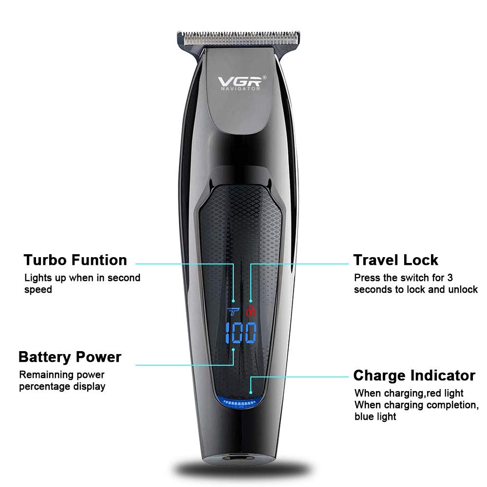 Compact Hair Clippers Professional Cordless light weight Hair Trimmer for Men Close Cut Men bald head shaver Smart Display USB Rechargeable Haircut Kit