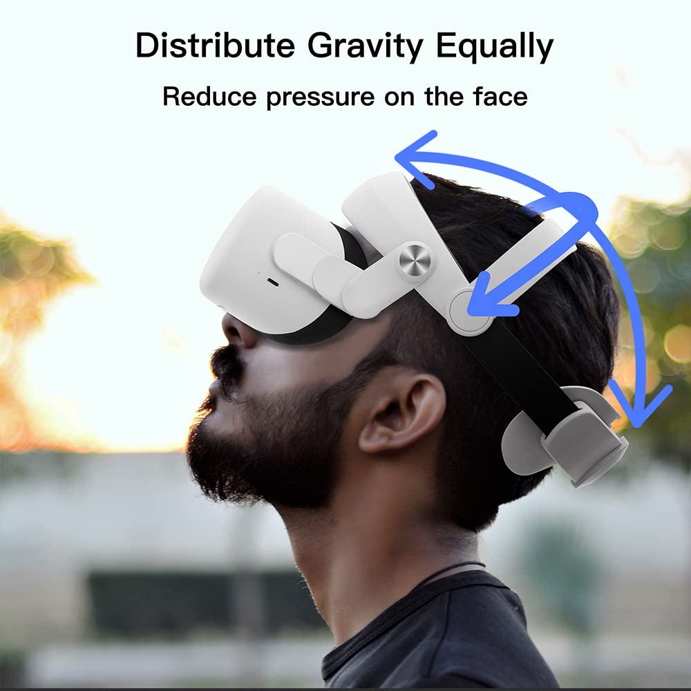 Fanluoqi Head Strap Accessories Compatible with Quest 2, Elite Strap for Added VR Comfort & Balanced Weight
