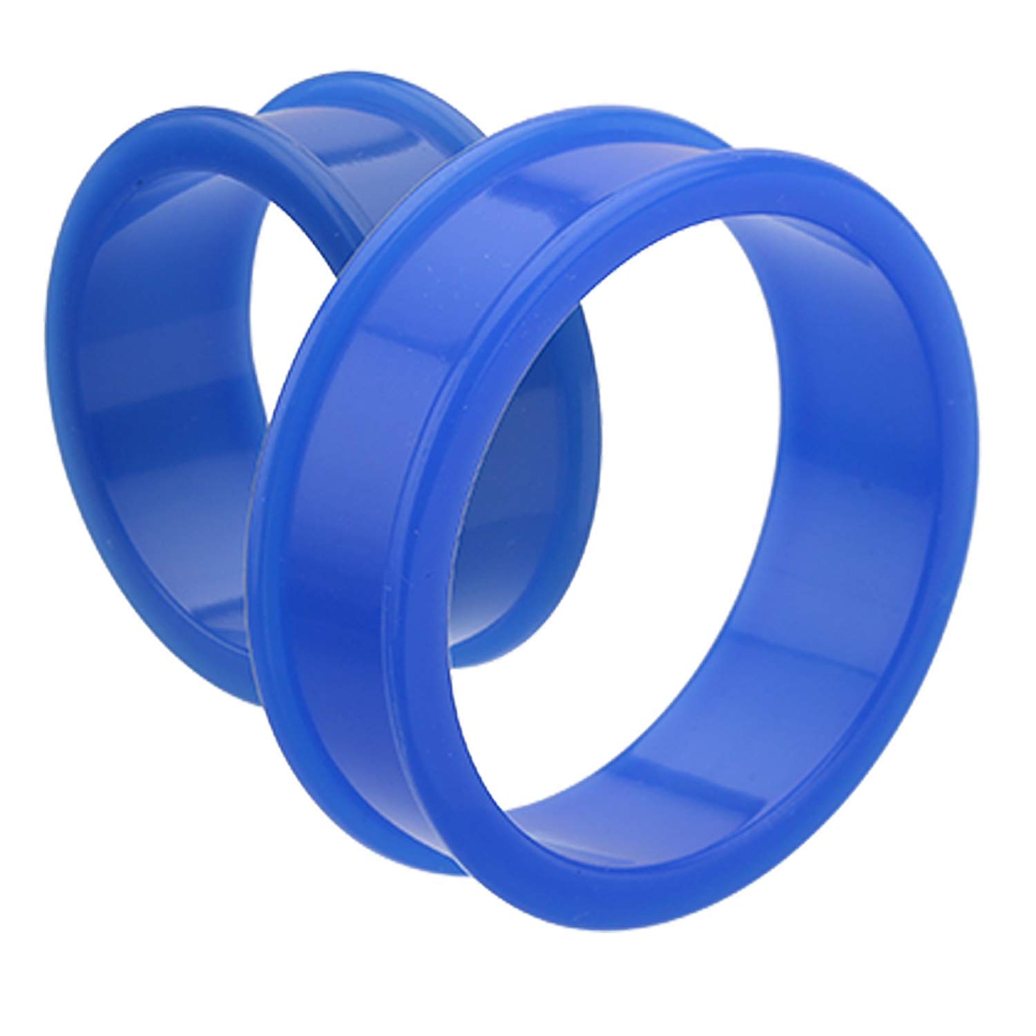 Covet Jewelry Supersize Flexible Silicone Double Flared Ear Gauge Tunnel Plug (1-1/2" (38mm), Teal)