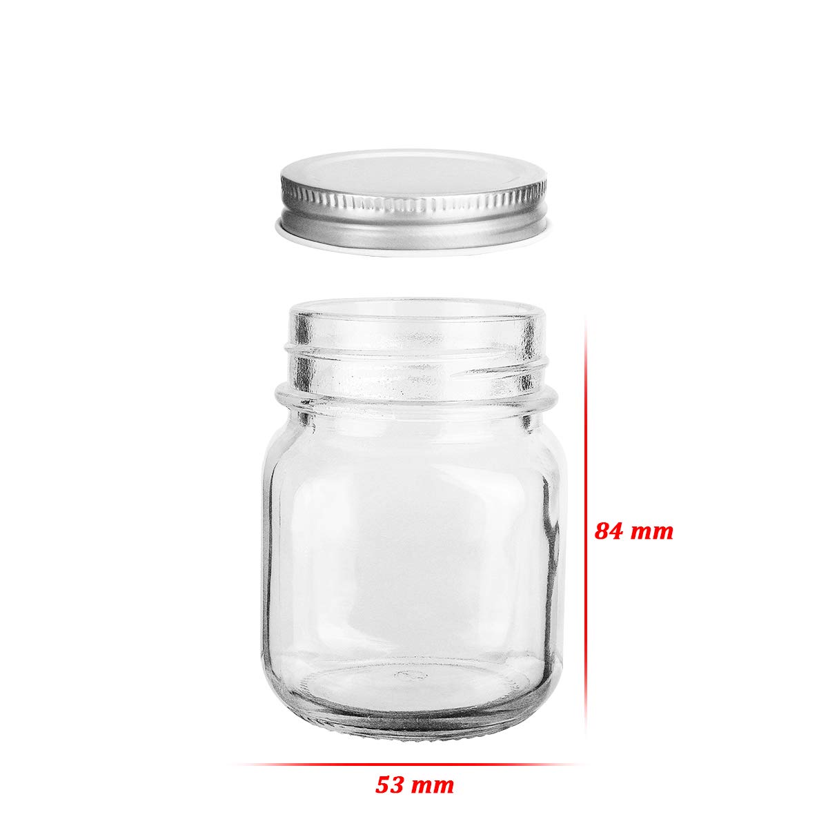 KAMOTA Glass Jars, 4 oz Mini Jars with Lids Perfect for Mason Canning Favor DIY Spice Jam Jars,24 PACK,30 Whiteboard Labels Included