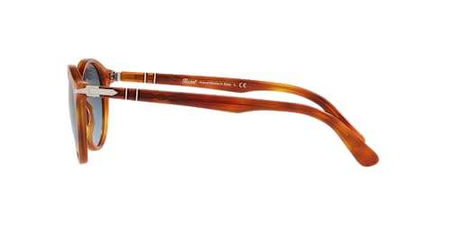 Persol PO3171S Round Sunglasses, Terra Di Siena/Azure Gradient Blue, 49 mm