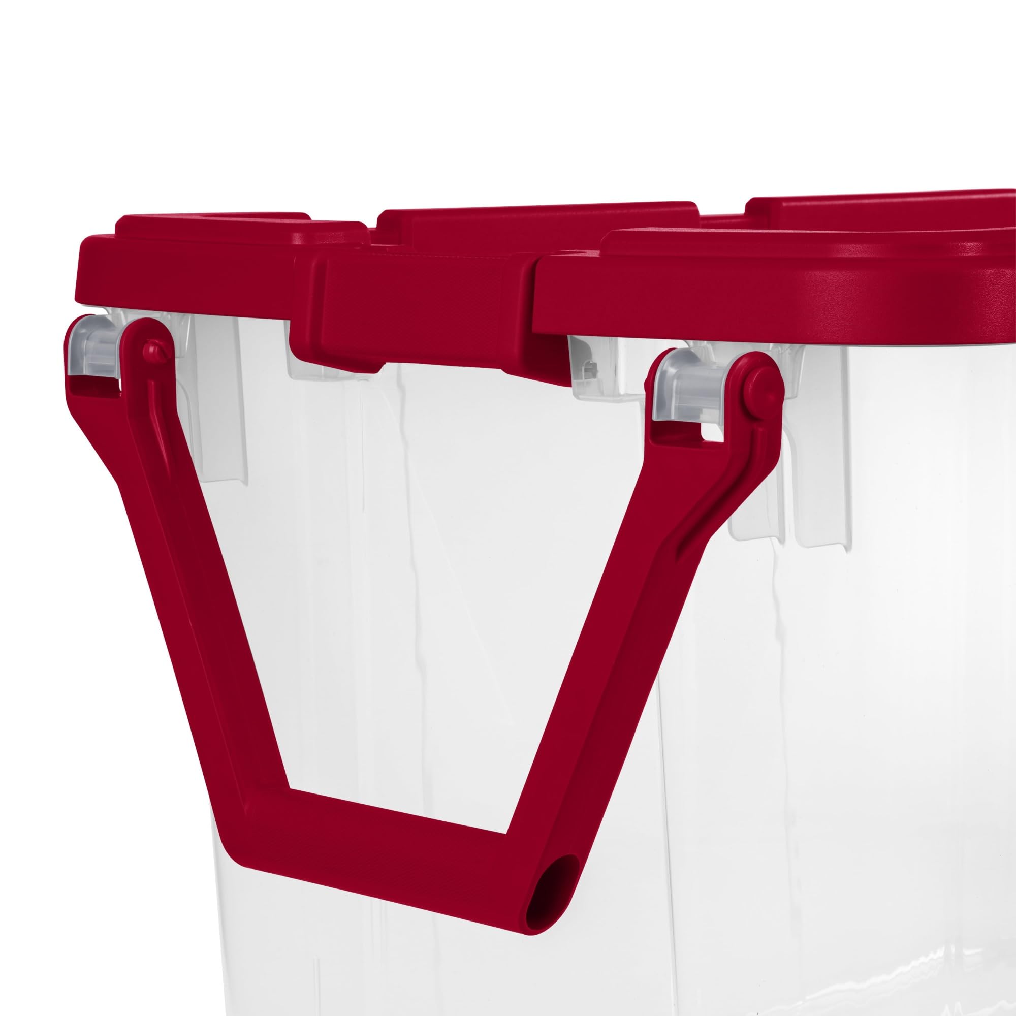 DaNeti 160 Qt. Wheeled Storage Box Plastic, Infra Red, Set of 2