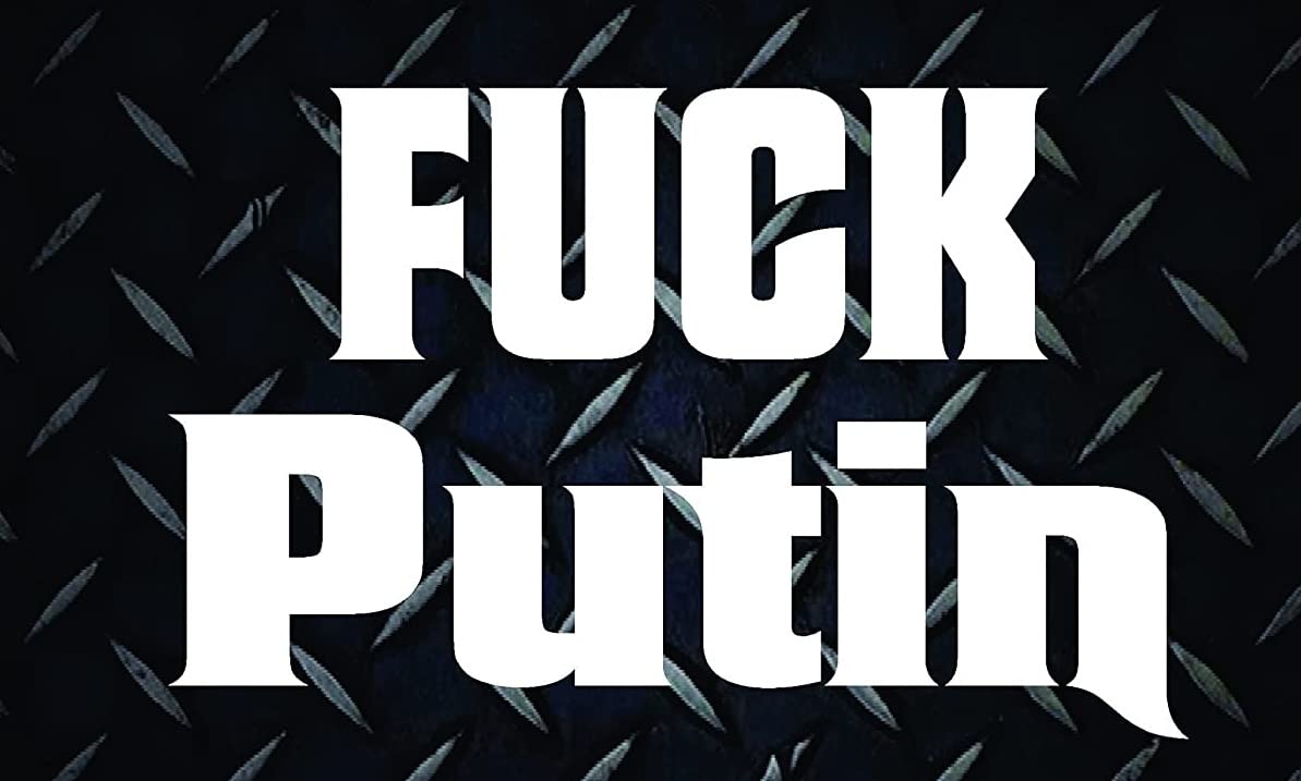 F@#K Putin Dye Cut Decal Calvin Vinyl Sticker Auto Car Truck Wall Laptop 6" Wide - White Color