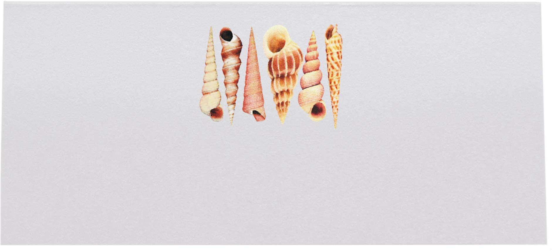 Seashell Pattern Place Cards, Set of 25, Pre-cut and Scored - Wedding, Party, Dinner, and Special Events - Made in the USA