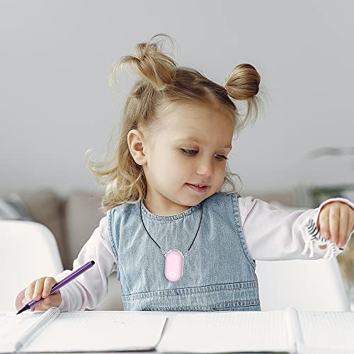 Small Portable Air Purifier,Travel-Size Air Purifiers,Personal Ionizer Air Purifier Necklace ,100% No Static ,so you can enjoy the refresh air. (pink), 2.32 x 1.25 x 0.55, JO-2002