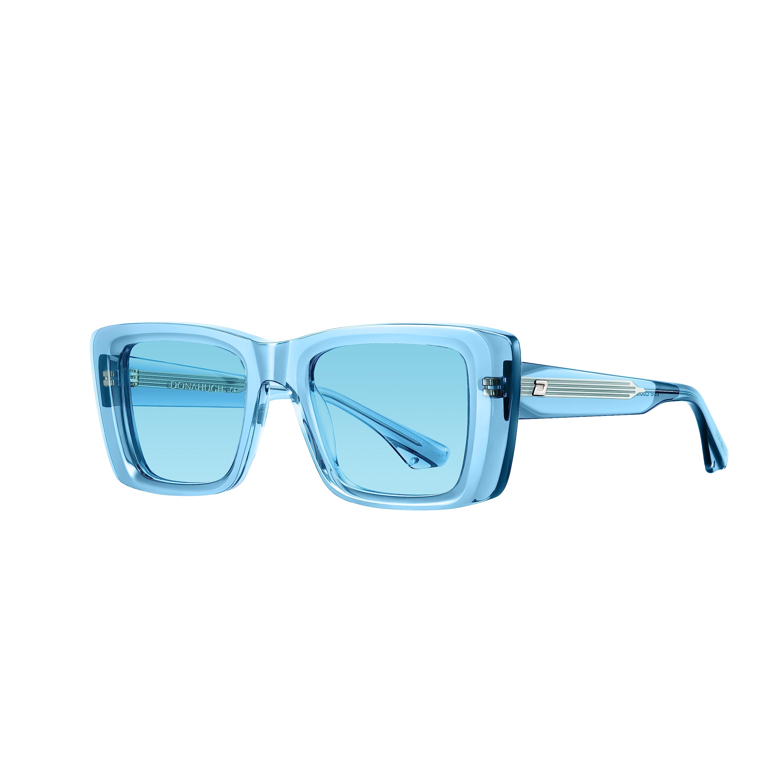 Donahugh The Lucid Blur Thick Square Frame Sunglasses for Women Men Chunky Rectangle Acetate Sunglasses (Green), 51mm