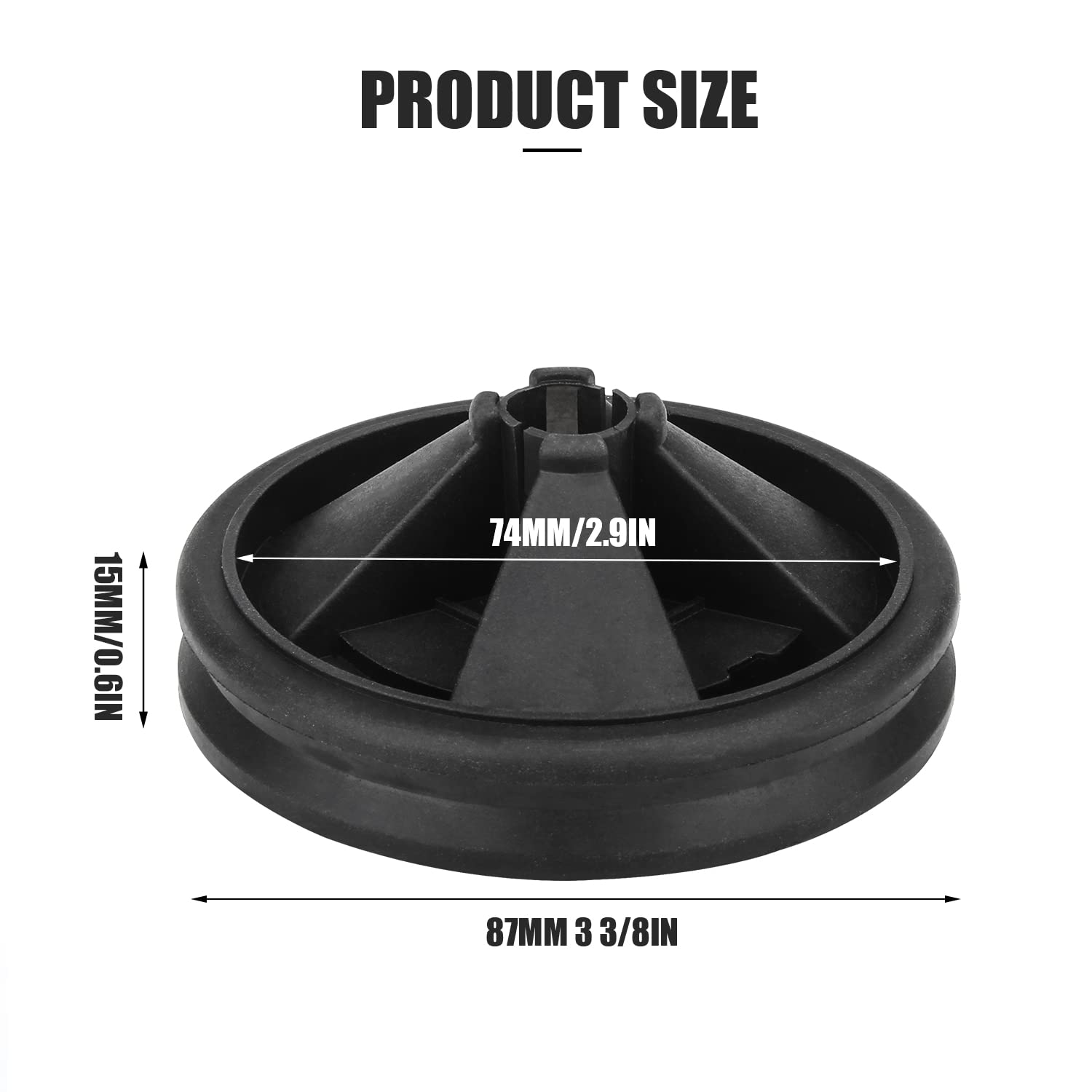 Garbage Disposal Splash Guards, 3 3/8" EPDM Rubber Drain Insert for InSinkErator Evolution Series 2023 Upgraded Rubber QCB-AM Sink Disposal Splash Guard(2-Pack)