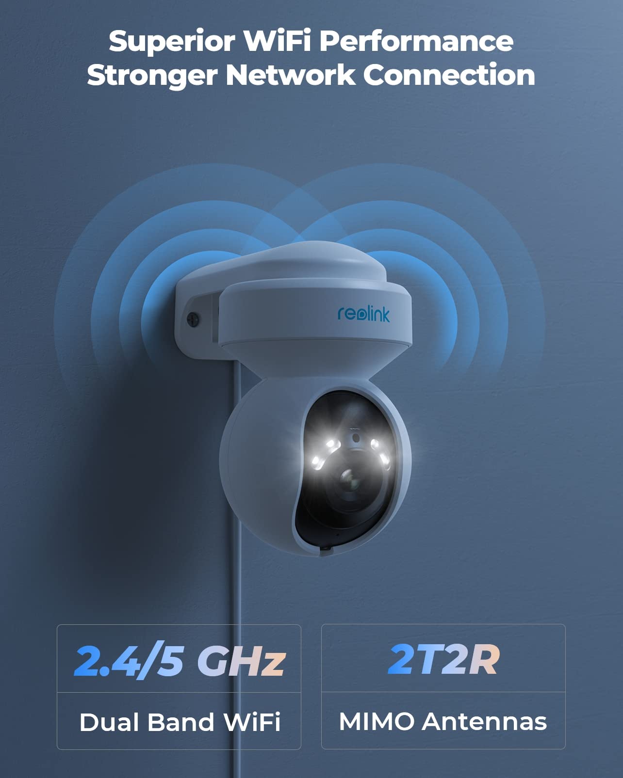 REOLINK Outdoor WiFi Security Camera with Spotlight Bundle Lumus + E1 Outdoor - Auto Tracking