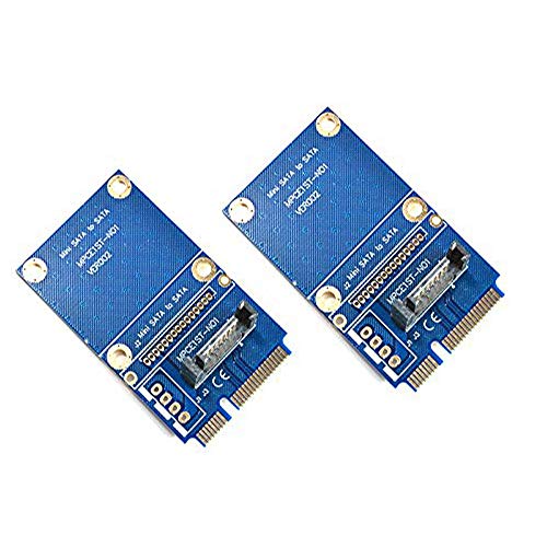 Comimark 2Pcs mSATA Mini PCI-e SATA SSD Slot to 7 Pin SATA HDD Convert Card Adapter