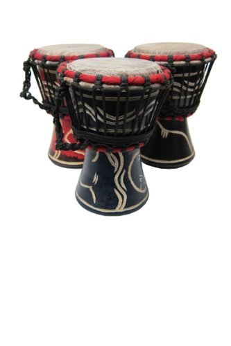Classic Mini Djembe Drum 4" X 8" from Ghana by Africa Heartwood Project