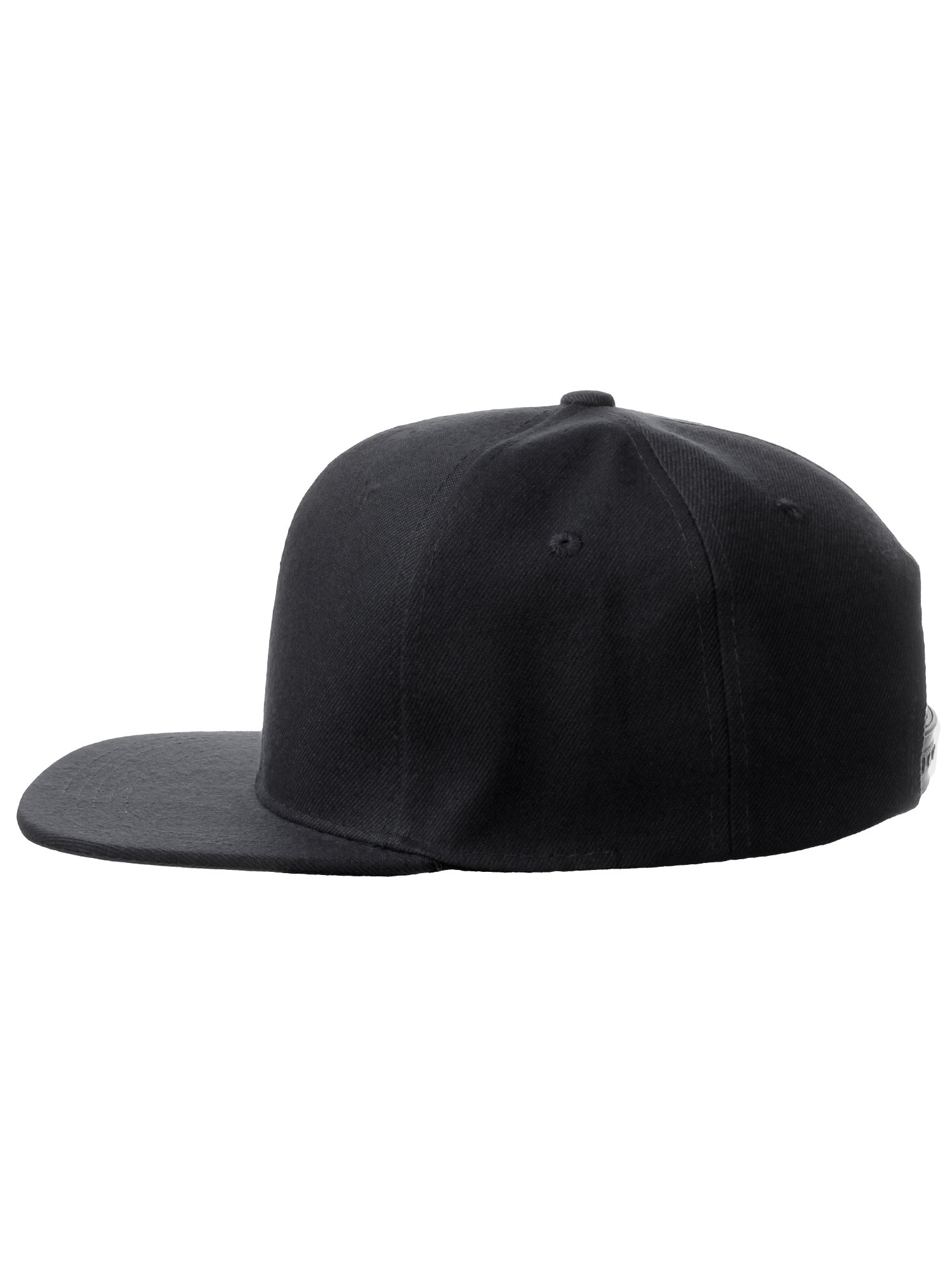 Classic Snapback Hat Custom A to Z Initial Raised Letters, Black Cap White Black Letter Initial S
