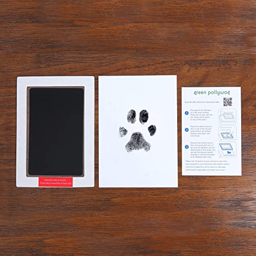 Green Pollywog - Extra-Large Clean Touch Inkless Ink Pad for Pets | Pawprints for Dogs & Cats Non-Toxic | Paw Print Stamp Kit | Dog Paw Print Kit | Cat Footprint Keepsake (2-Pack)
