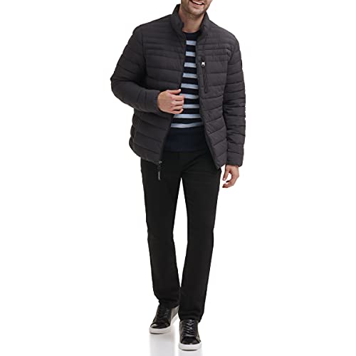 Calvin Klein Men's Full Zip Down Puffer Coat, Iron, Medium