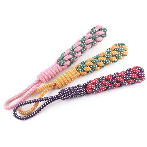 Kapmore Interactive Cotton Dog Chew Toy with Handle for Dental Health and Training