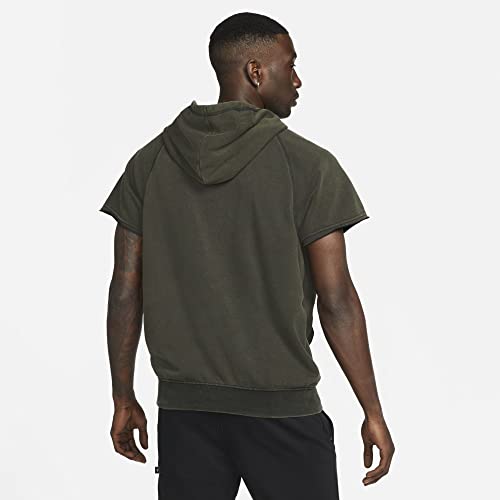 NIke Jordan Dri-FIT Zion Men's Cutoff Hoodie (Medium, Black/White)