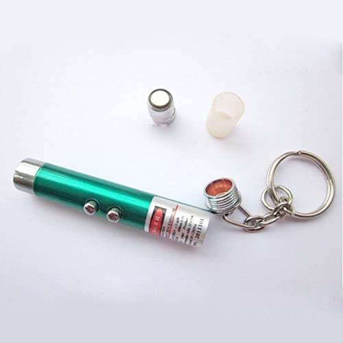 WNZQK 6 PCS Cat Toys Laser Pointer Mini Keychain Laser Pointer LED Flashlight Dog Laser Toy Pet Remote Control Laser (6 Pcs Pack A)