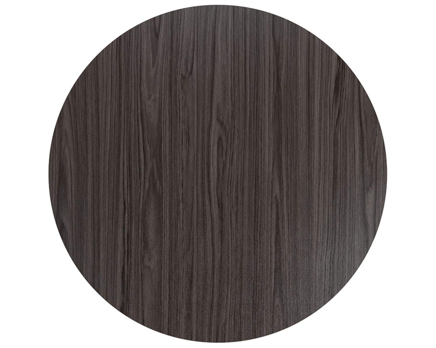 Flash Furniture Chapman 36" Round Multi-Purpose Conference Table in Rustic Gray