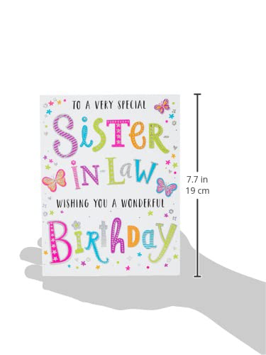 Regal Publishing Modern Birthday Card Sister in Law - 8 x 6 inches -