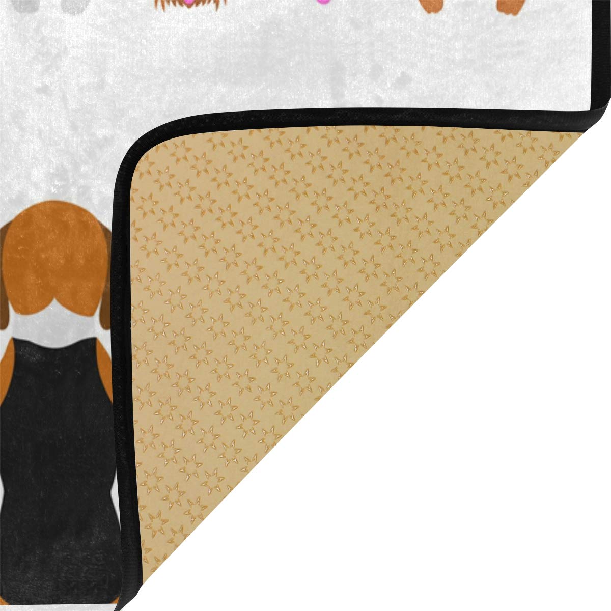 Cute Pet Puppy Illustration Kitchen Rugs Floor Mat Anti Fatigue Kitchen Mats Non Skid Washable Bath Rug Runner Doormats Carpet Sink Mat Home Decor 39 X 20 inch