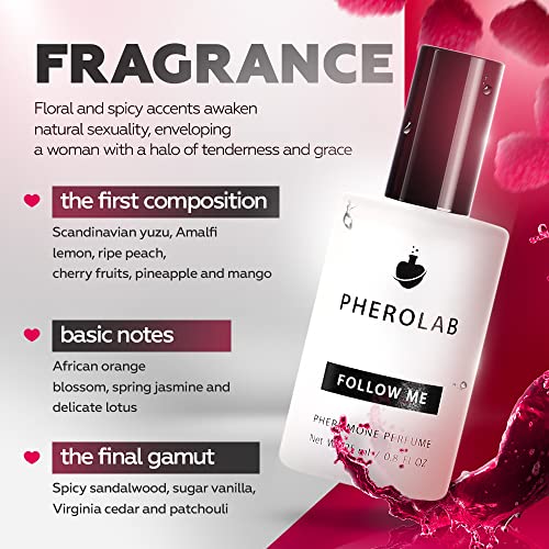 PHEROLAB FollowMe Pheromone Cologne for Women [Oxytocin] Premium Pheromone Infused Oil Cologne - Women's Perfume to Attract Men