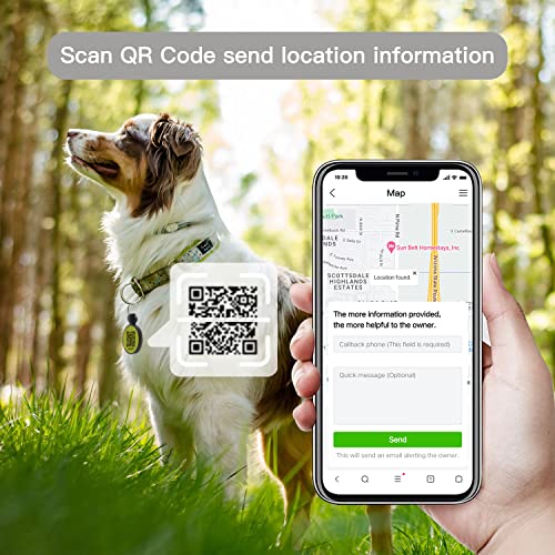 QR Dog Tag, ESA Dog ID Tag, Emotion Service Animal Tag, Quiet Dog Tag, Silent Silicone Dog Tag, Modified Pet Online Profile, Lightweight Durable Cat Tag, Personalized Custom Dog Tag (ESA, White)