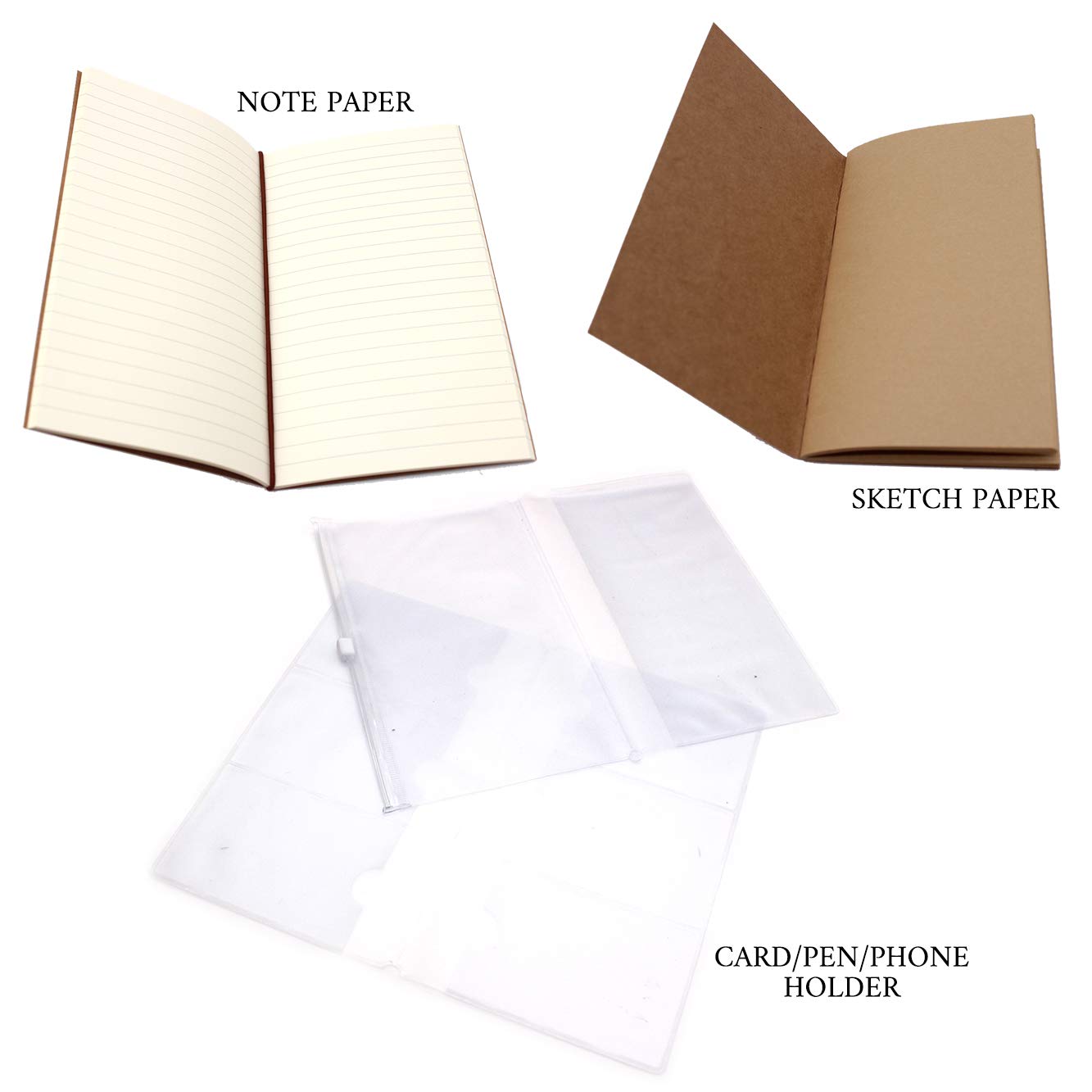 Leather Journal – Gifts from Grandpa to Grandson, Birthday, Holiday, Christmas, New Year – 1 Set (sunshine)