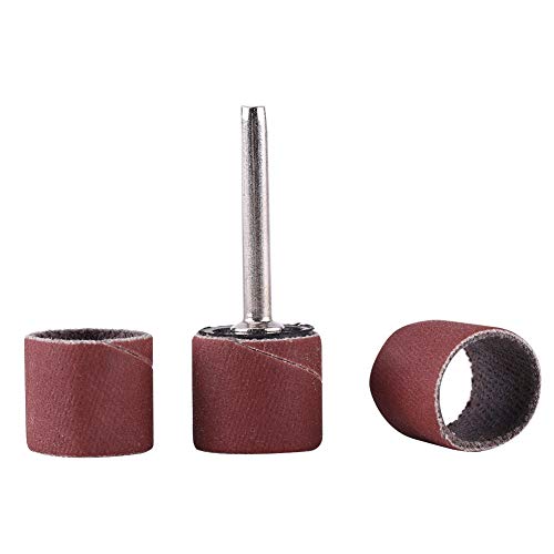 Drum Sanding Bands Sanding Drum Sleeves 1Inch for Drill Sandpaper Drum Polishing Kit Grinding Tools Mandrel Woodworking Craft Polishing Kit(Large Sandpaper Circle 600 Mesh)
