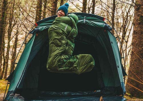 Crua Camping Sleeping Bag - Rating of 23°F (-5°C) for Hiking, Backpacking, Cold & Warm Weather