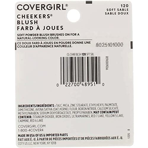 CoverGirl Soft Sable 120 Cheekers Blush -- 3 per case.
